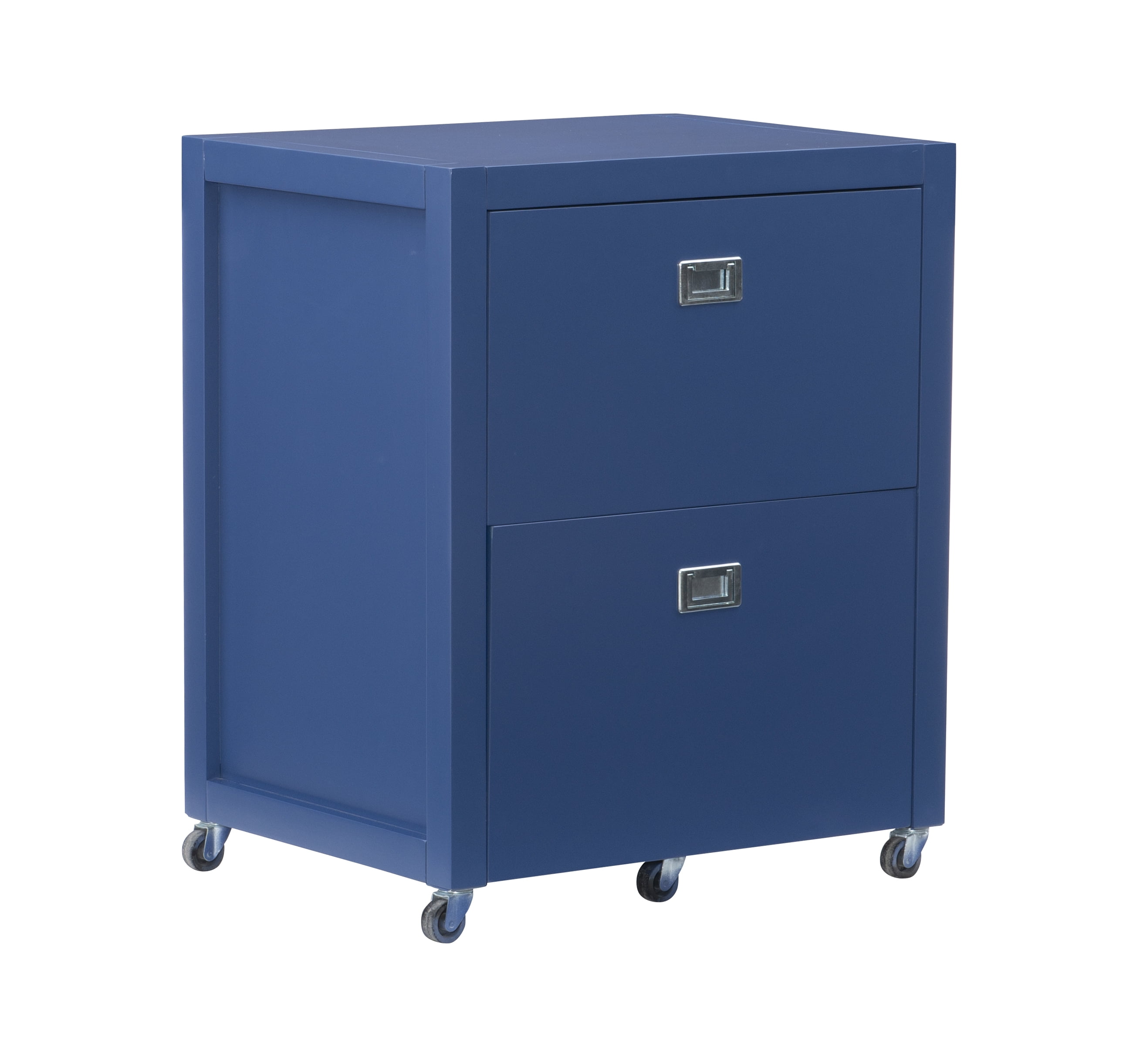 Linon Peggy 2-Drawer File Cabinet, Blue/Silver - Walmart.com
