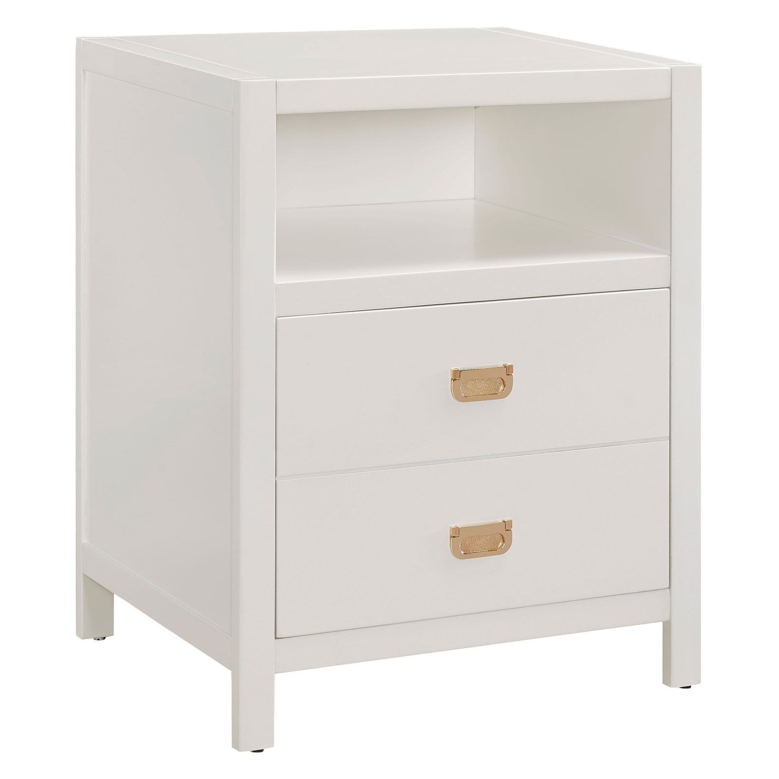 Linon Peggy End Table, 2 drawers and 1 Open Shelf, Multiple Colors ...