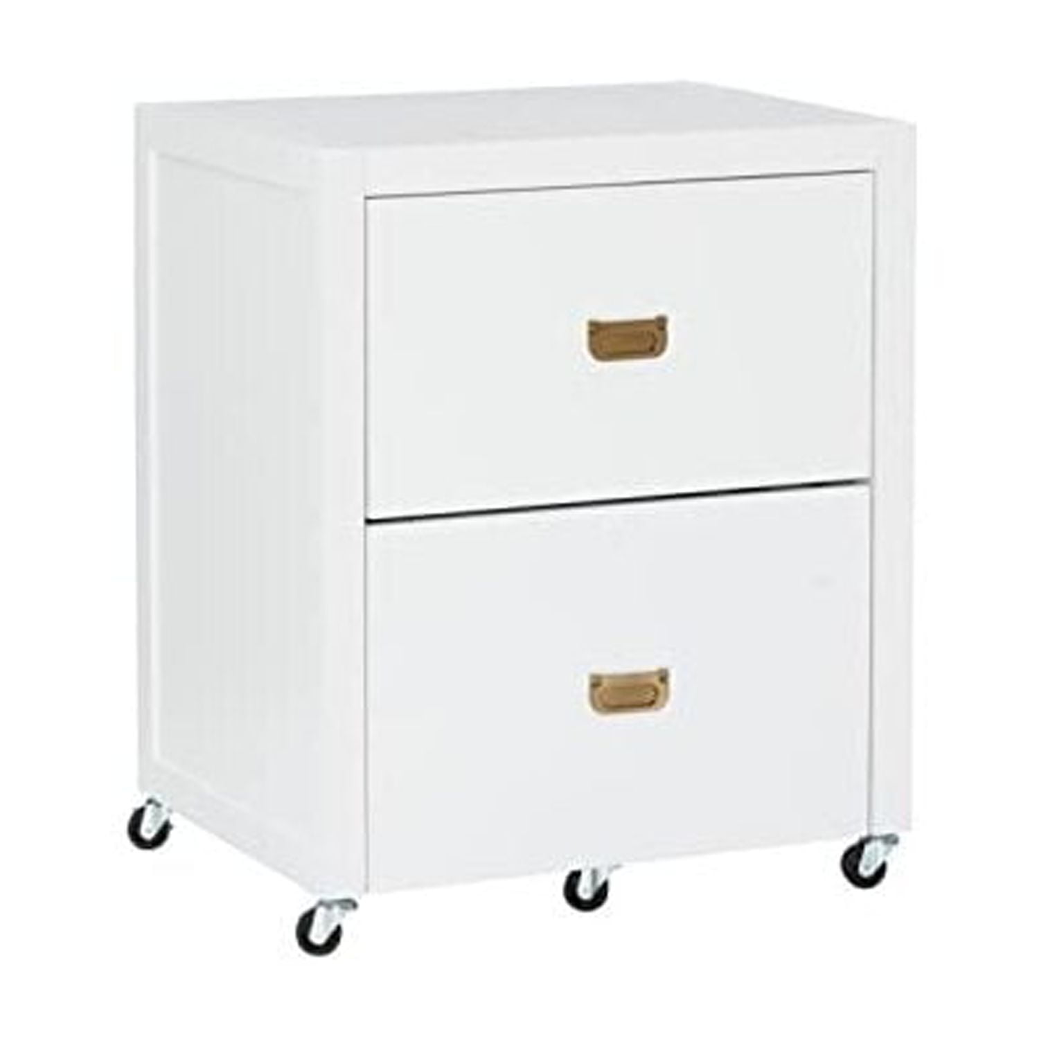 Linon Peggy Rolling Wood File Cabinet in White - Walmart.com