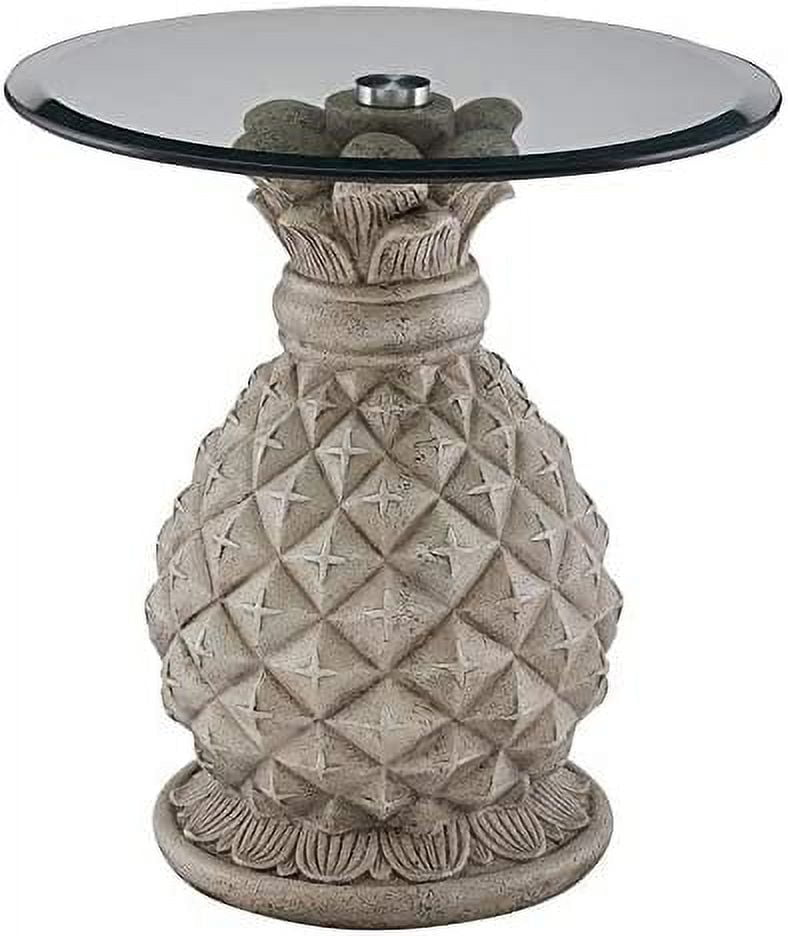 Linon Pensacola Pineapple MGO Accent Side Table In Gray - Walmart.com