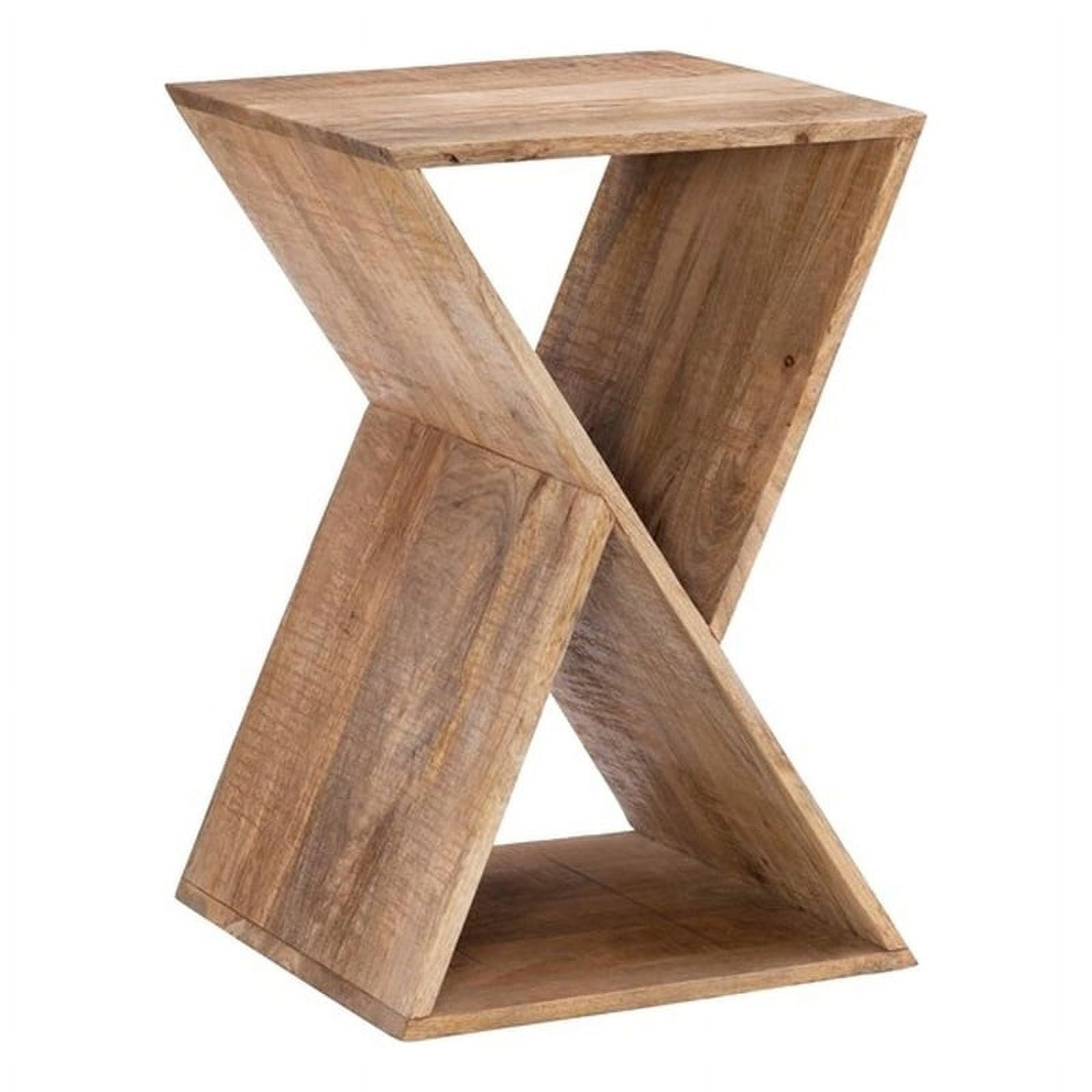 Linon Perkins Wood Triangle Side Table in Natural - Walmart.com