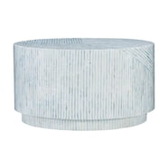 SAFAVIEH Kyrith Rustic Round Coffee Table, Burnt White - Walmart.com