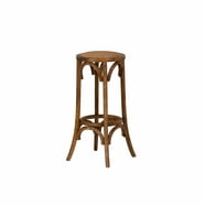 Linon Rae Backless Wood Counter Stool, 24" Seat Height, Walnut Finish ...