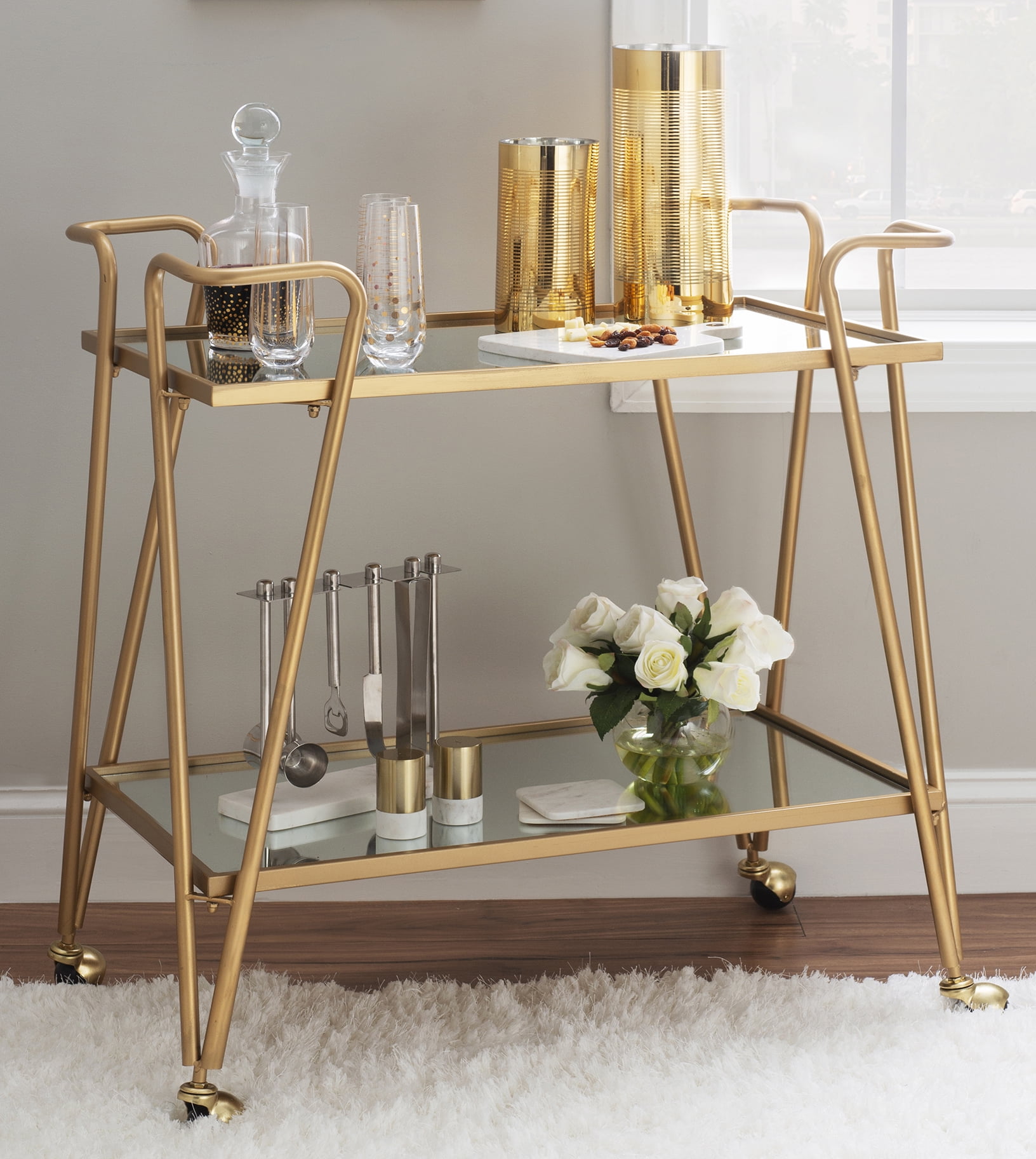 Linon Rectangular Bar Cart - Walmart.com