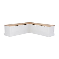 Linon Trefny Backless Corner Dining Breakfast Nook with Storage, Table ...