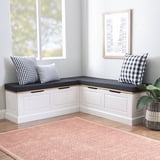 Linon Romero Backless Corner Nook with Storage, 5-Piece Cushion Set ...