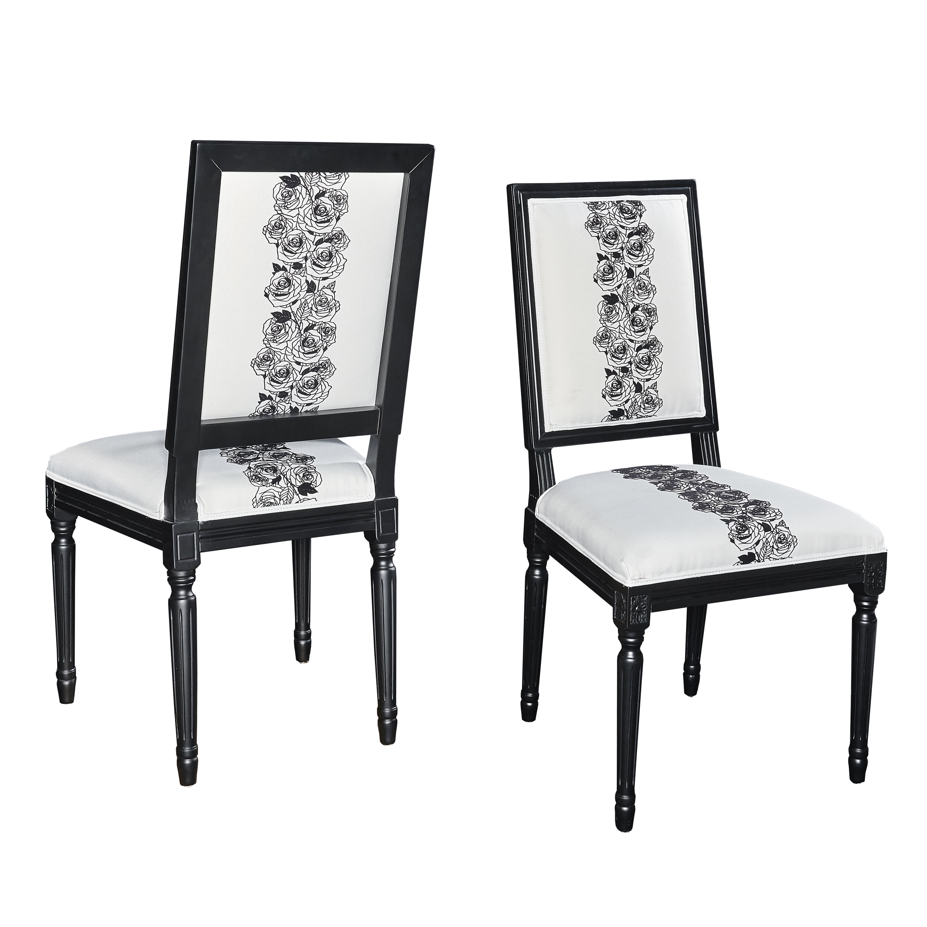 Linon Rose Square Back Chair, Set of 2 - Walmart.com