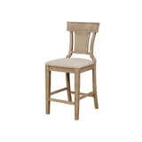 Linon Rylan 26" Counter Stool, Rustic Graywash, Beige Linen-Look ...