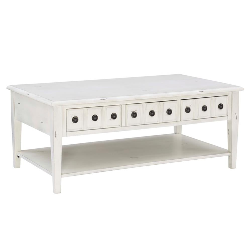 Linon Sadie Wood Coffee Table with Storage in Cream - Walmart.com