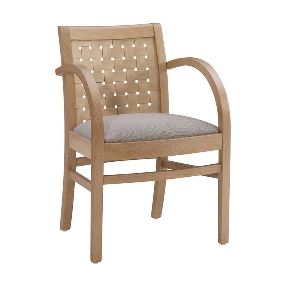 Linon Samantha Woven Natural Arm Chair W Uph Seat - Walmart.com