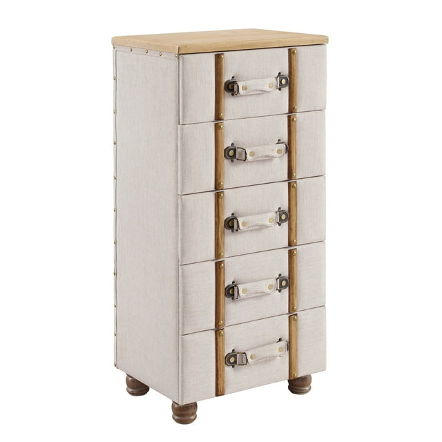 Linon Sarah Five Drawer Padded Chest Cabinet - Walmart.com