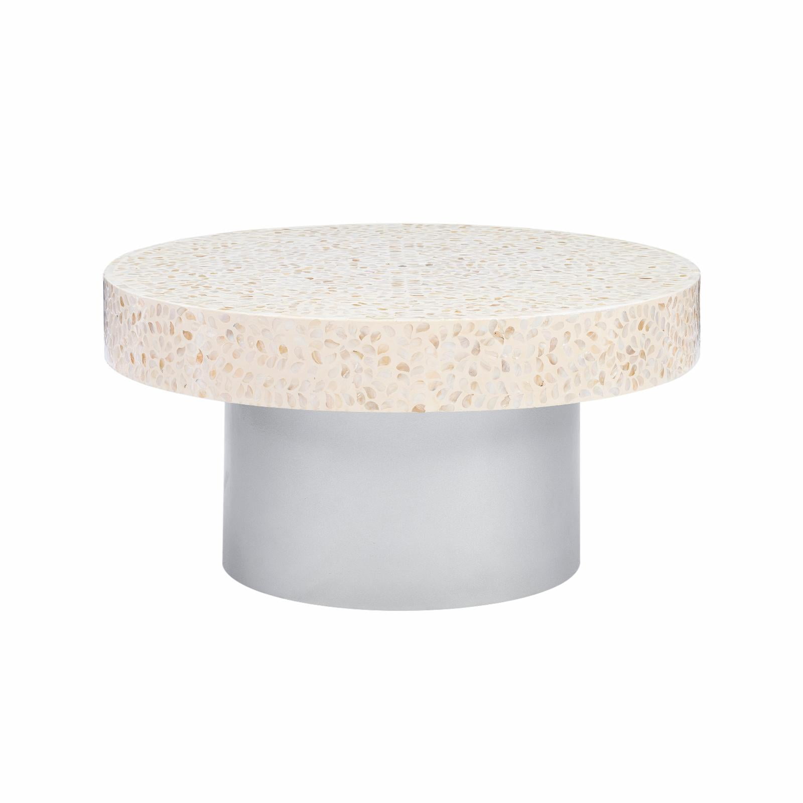 Linon Sariah Round Coffee Table - Blue - Walmart.com