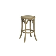 Linon Rae Backless Wood Counter Stool, 24" Seat Height, Brown Finish ...