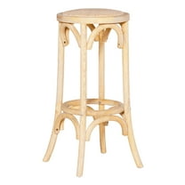 Linon Rae Backless Wood Counter Stool, 24" Seat Height, Walnut Finish ...