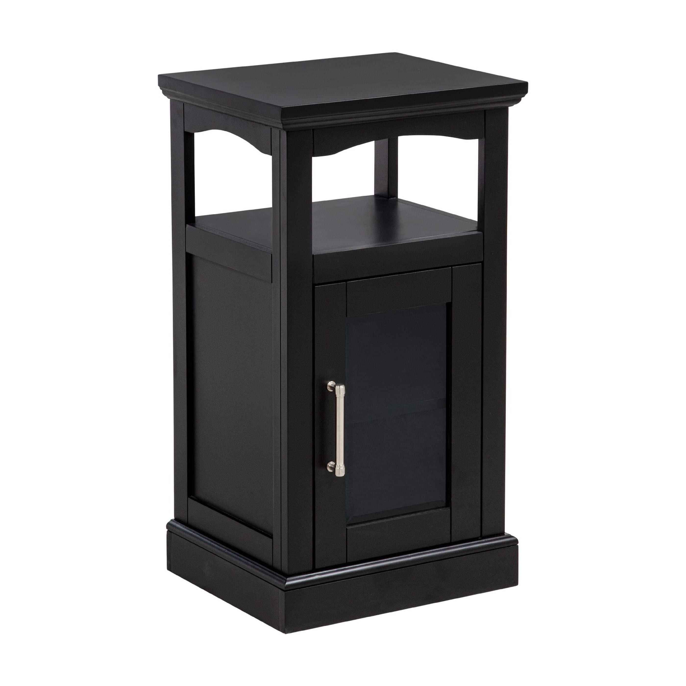 Linon Serenity Demi Bathroom Cabinet, Black - Walmart.com