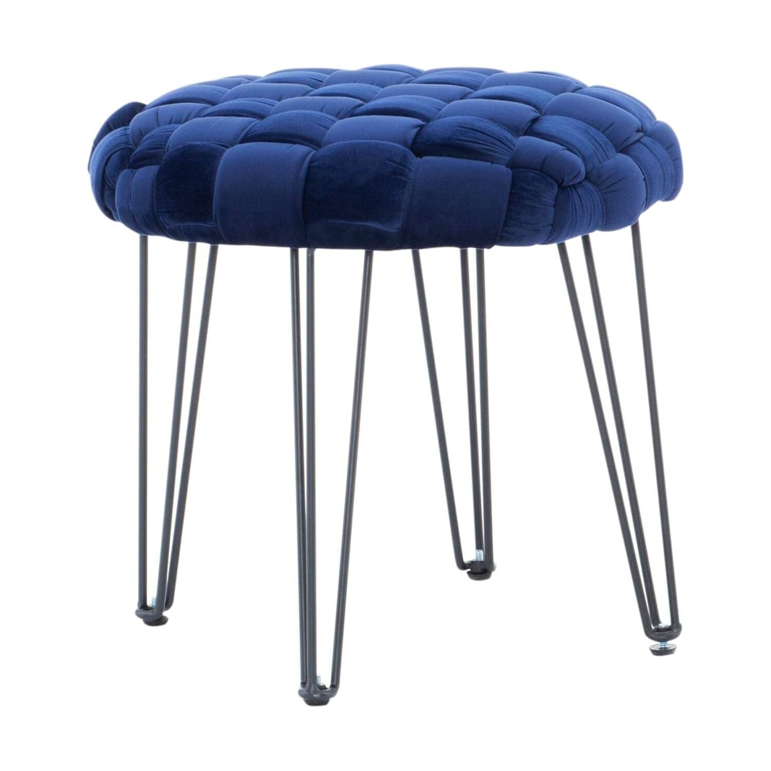 Linon Shadbury Round Stool Navy - Walmart.com