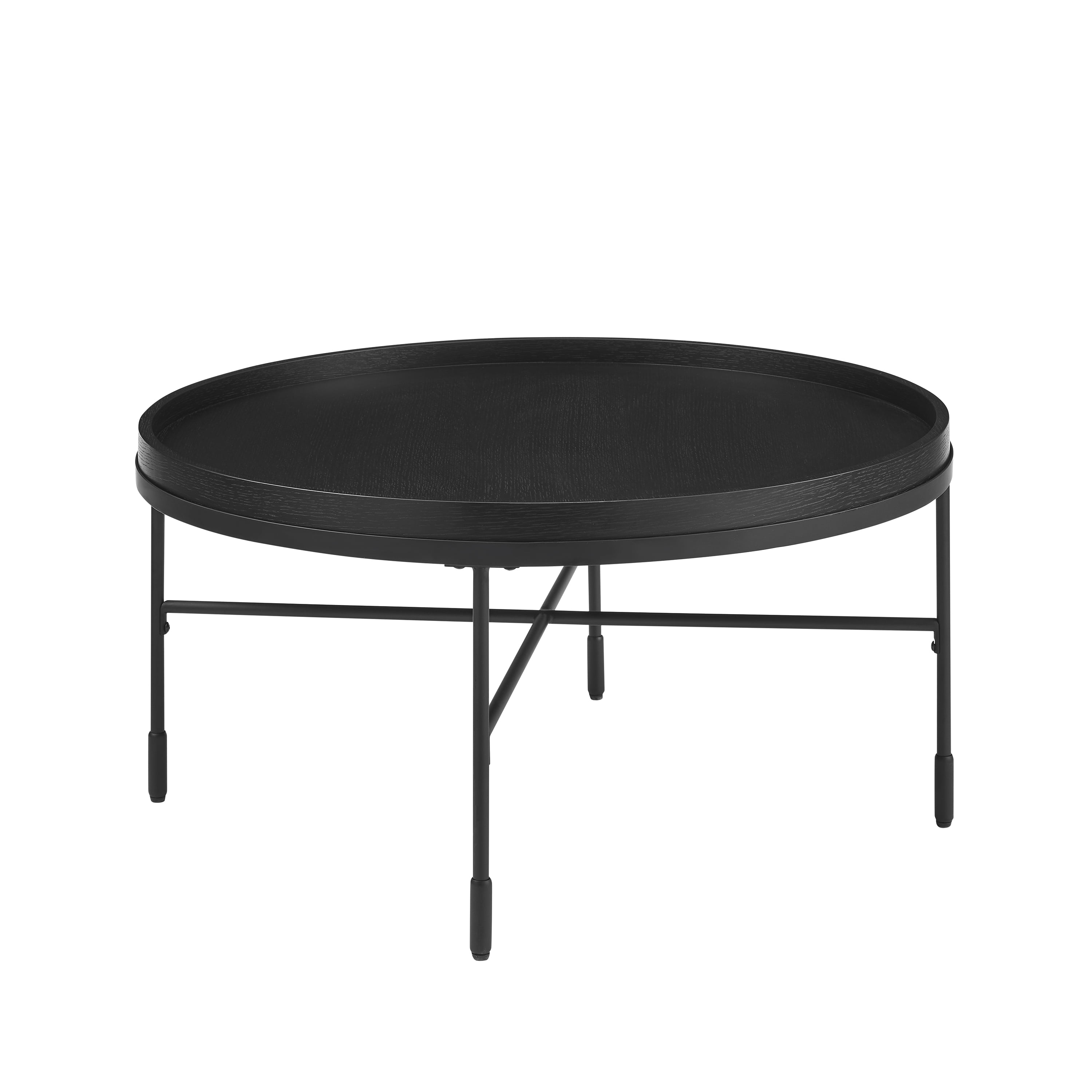 Linon Soloman Wood Metal Coffee Table Black - Walmart.com