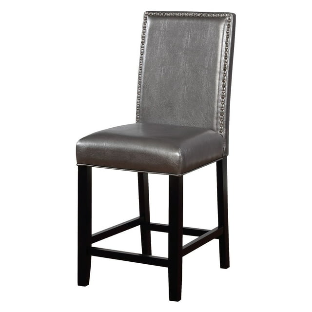 Linon Stevie Counter Stool, Pewter, 24 inch Seat Height - Walmart.com