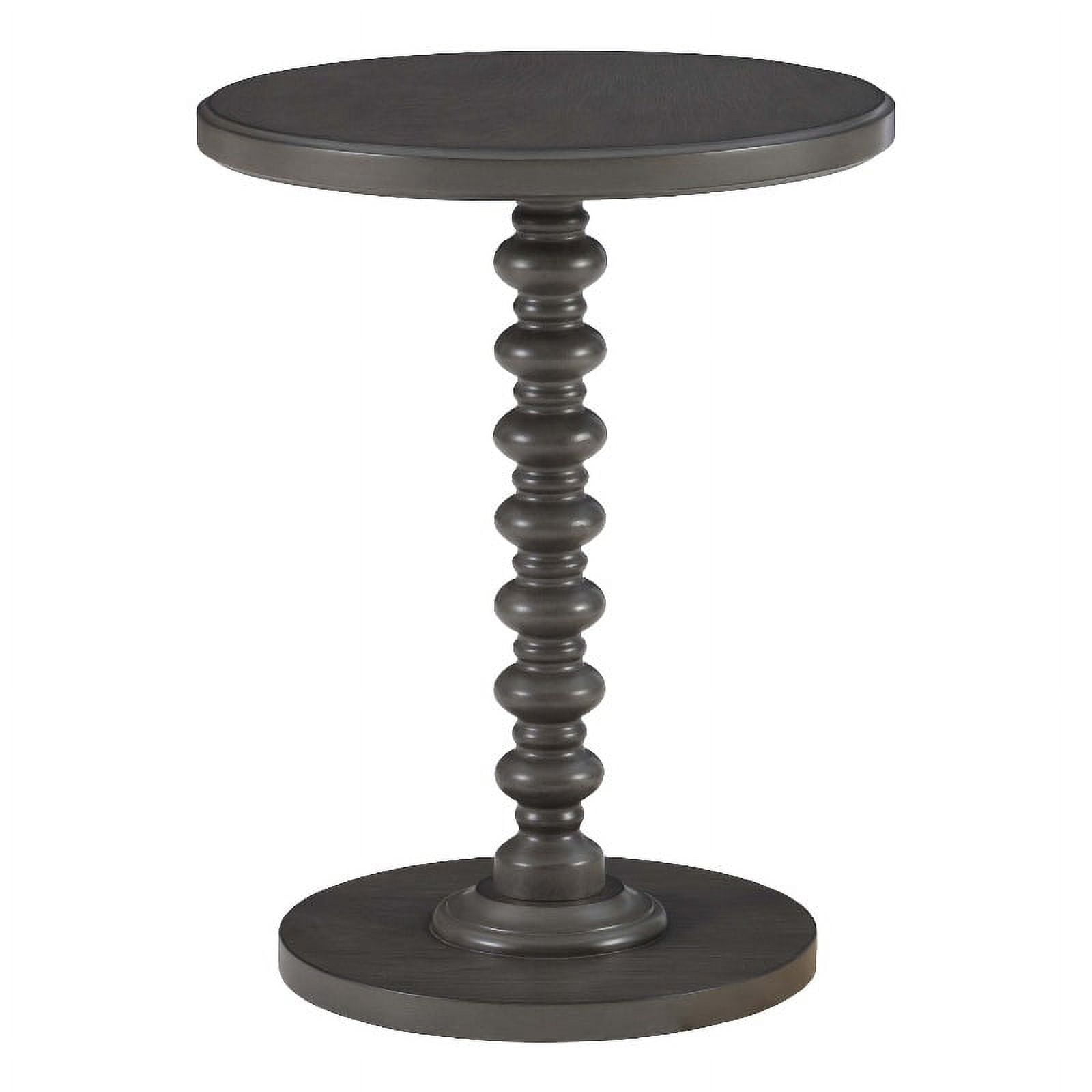 Linon Tara Wood Spindle Side Table in Dark Grey - Walmart.com
