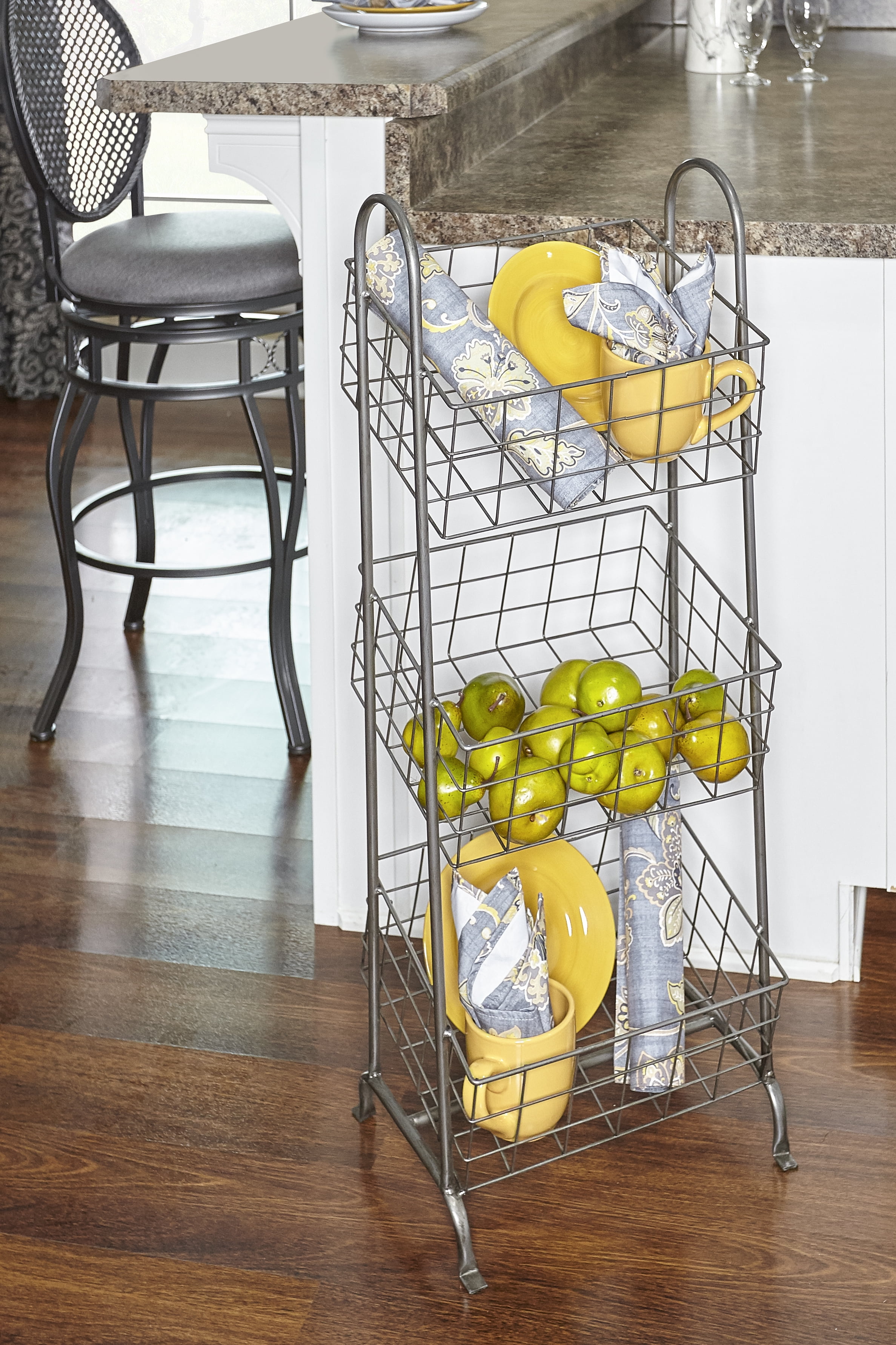 Linon Three Tier Metal Basket Stand - Walmart.com