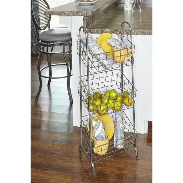 Linon Three Tier Metal Basket Stand - Walmart.com