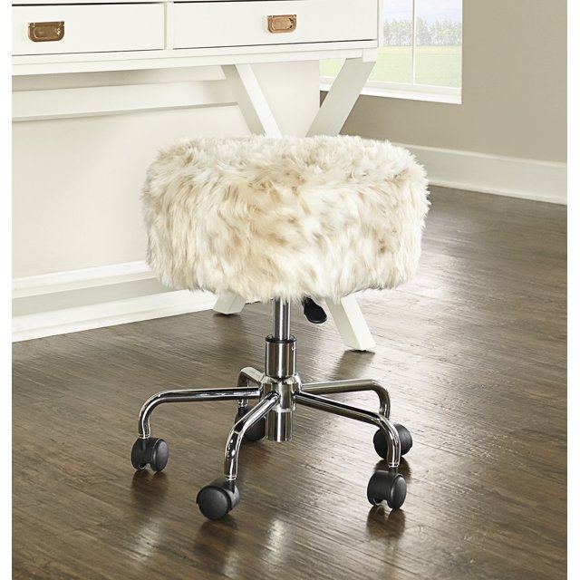 Linon Tillie Backless Home Office Stool, 18.3"-20.28" Adjustable Seat ...