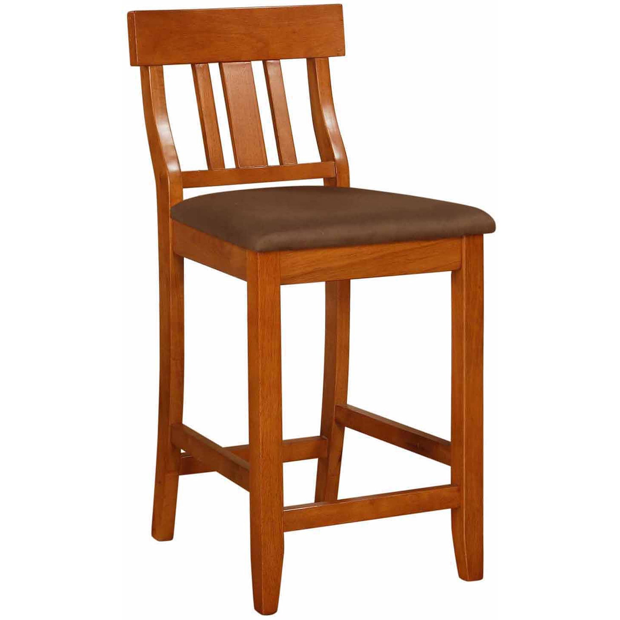 Linon Torino Wood Slat Back 30" Bar Stool in Cherry - Walmart.com