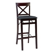 BizChair 18" Backless Table Height Stool with Wooden Seat, Stackable ...