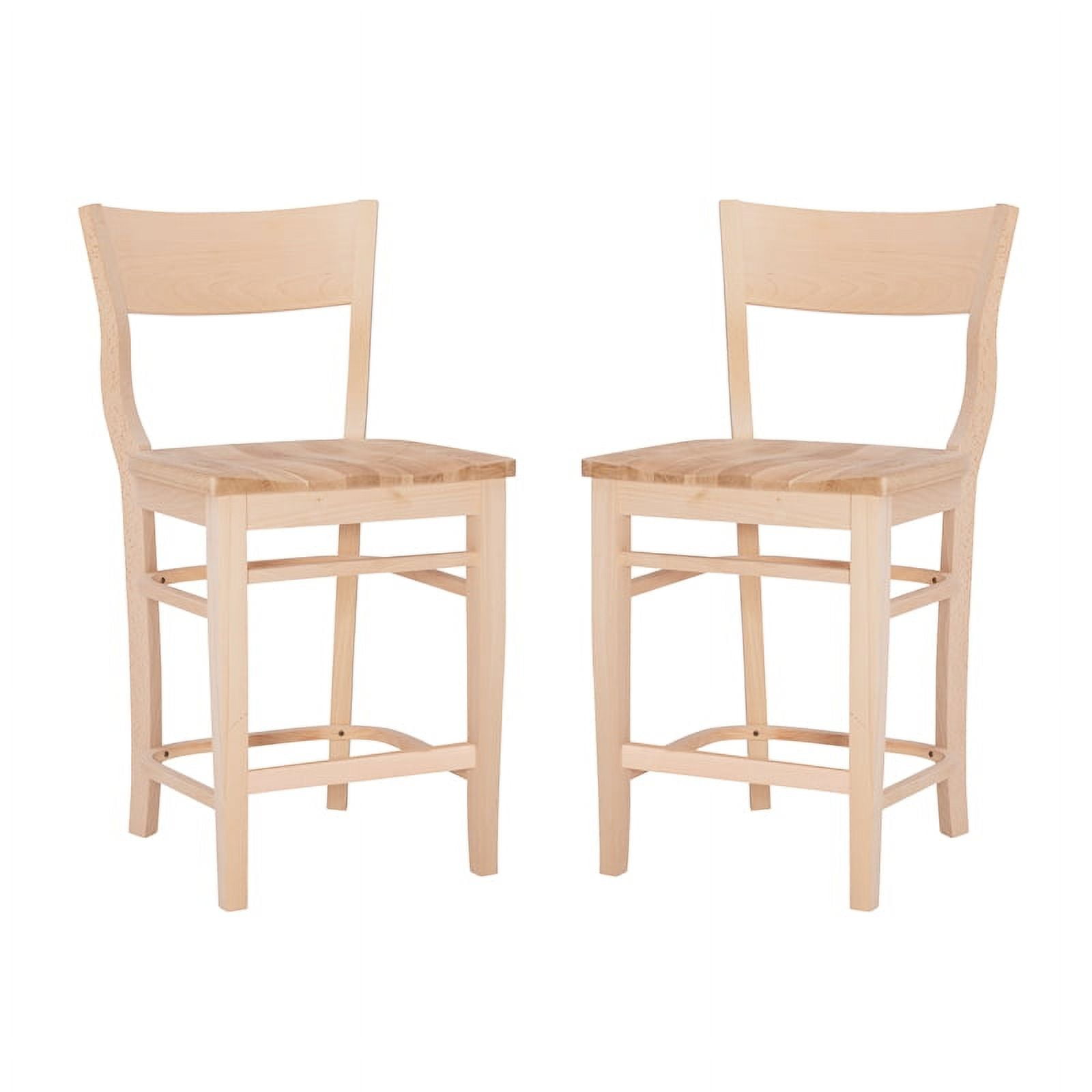 Linon Tucker Wood Commercial Grade Set of Two Counter Stools in ...