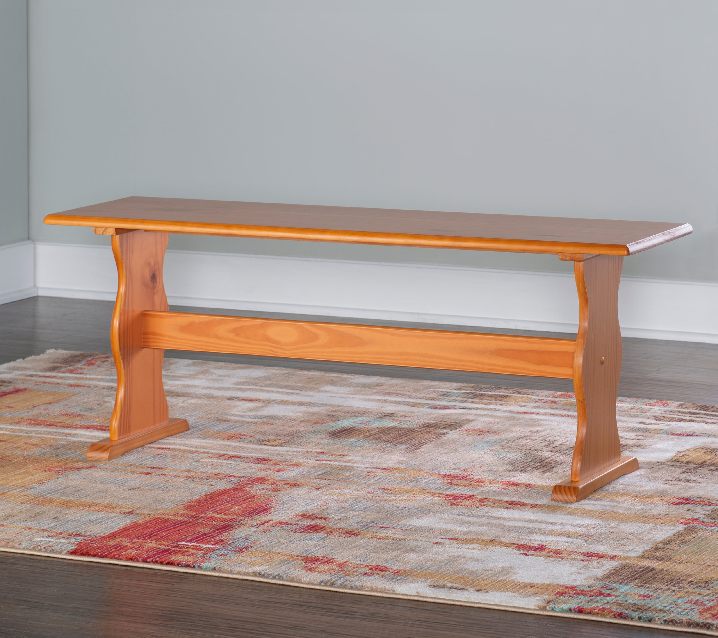 Linon Varden Farmhouse Dining Bench, Honey Brown - Walmart.com