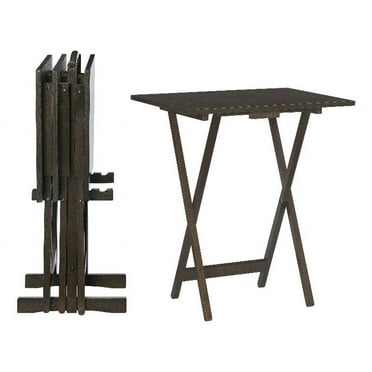 Lipper International Snack Table with Lip, Set of Two, Bamboo - Walmart.com