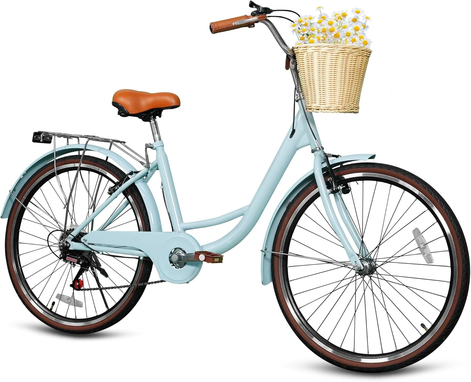 Linor 24 Inch Cruiser Bike for Women, Lightweight Step-Through Bicycle ...