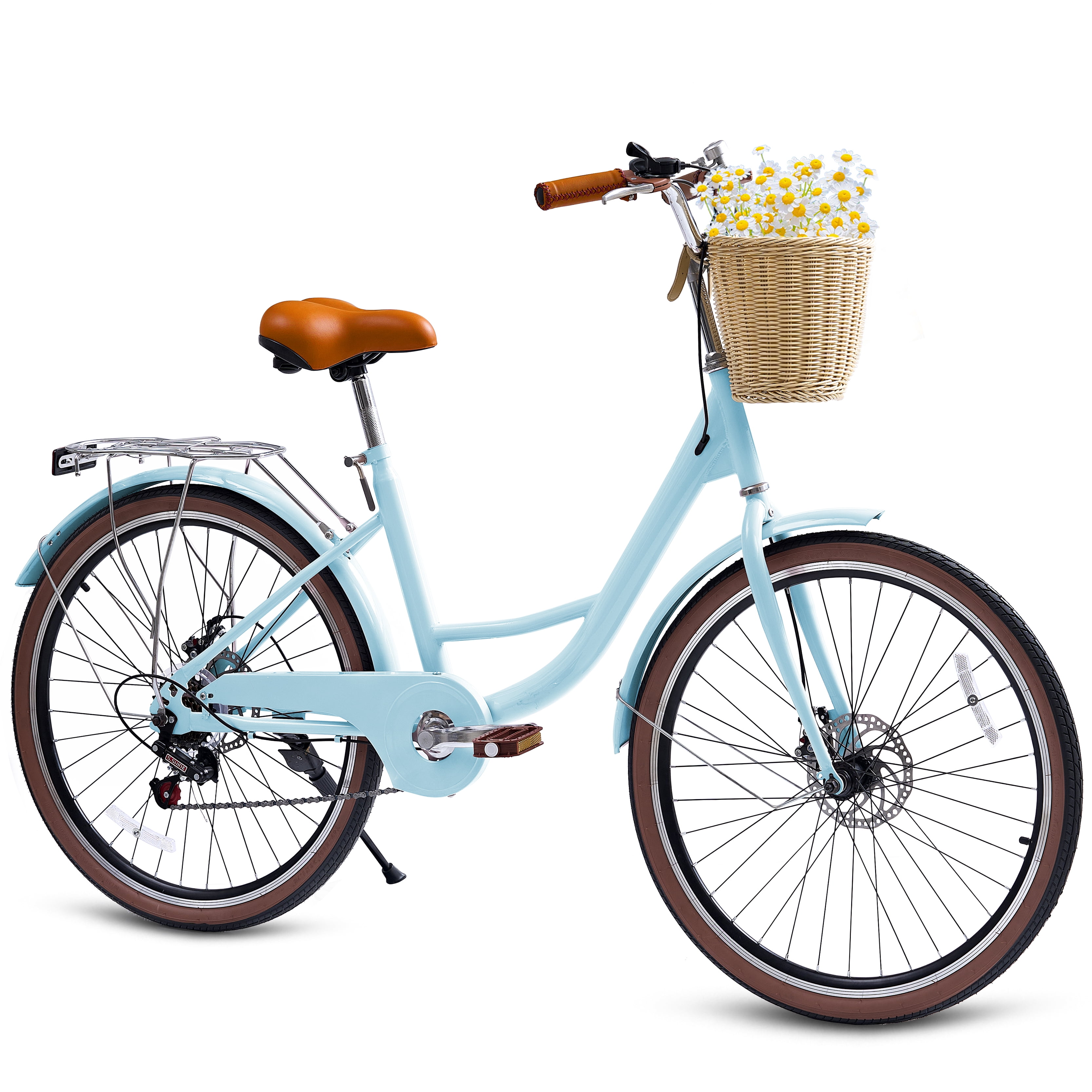 Linor 24 Inch Cruiser Bike for Women, Lightweight Step-Through Bicycle ...