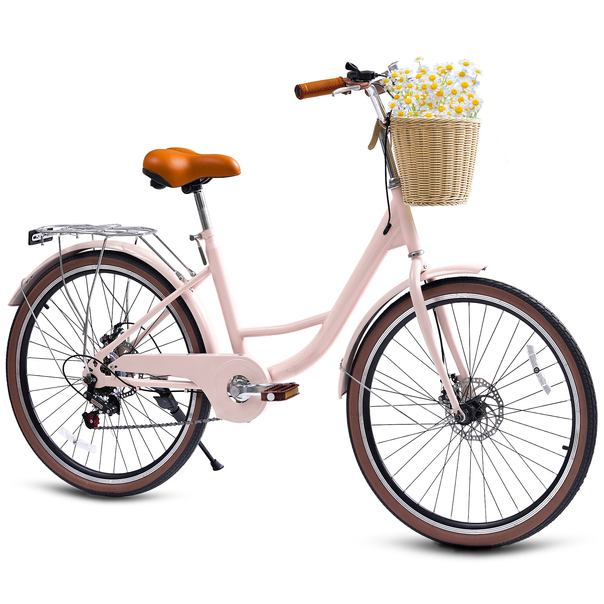 Linor Beach Cruiser Bicycle, 26 Inch, Commute Bike for Adults, Women ...