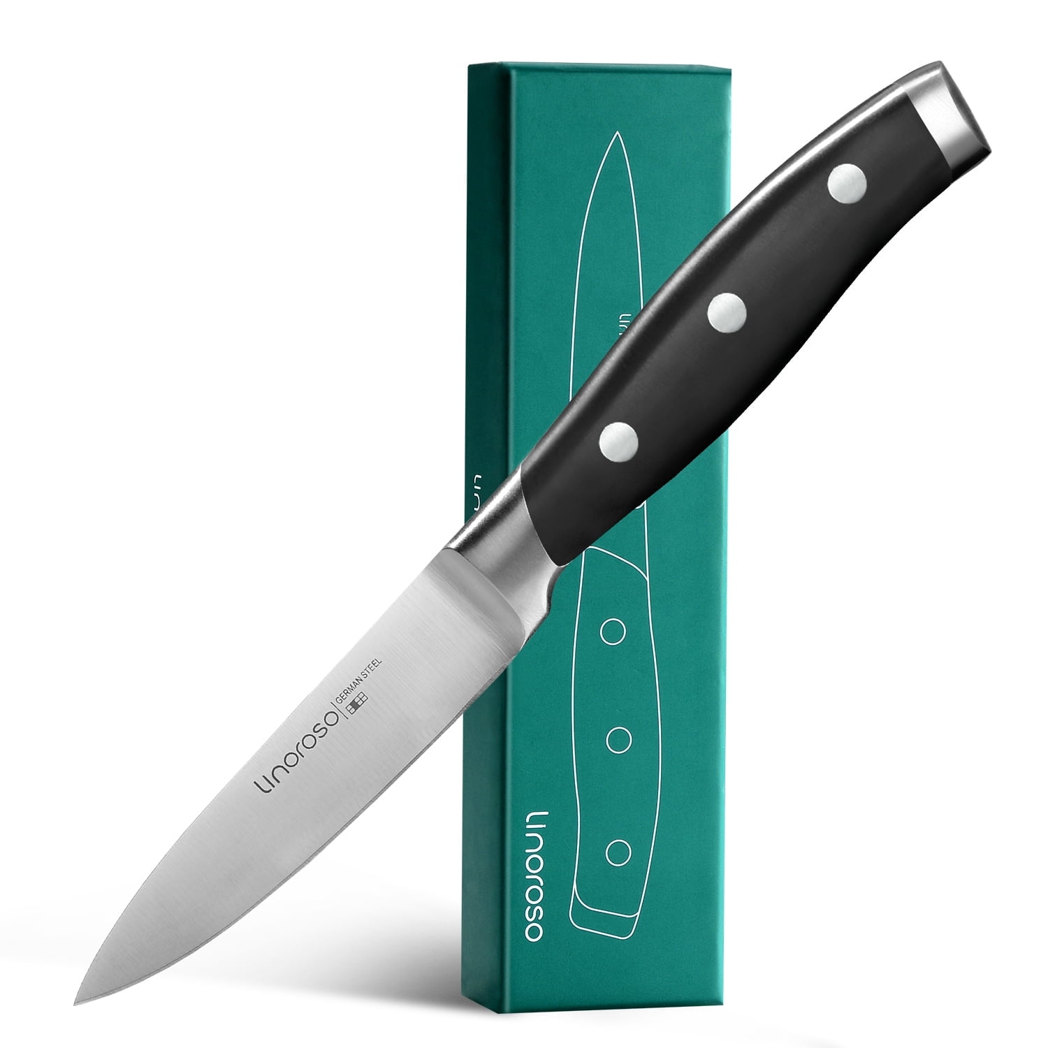 Linoroso, Paring Knife, 3.5 inch, German Carbon Stainless Steel ...