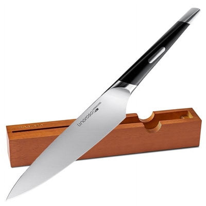 Linoroso 7 inch Chef Knife, Precision Forged German High-Carbon ...