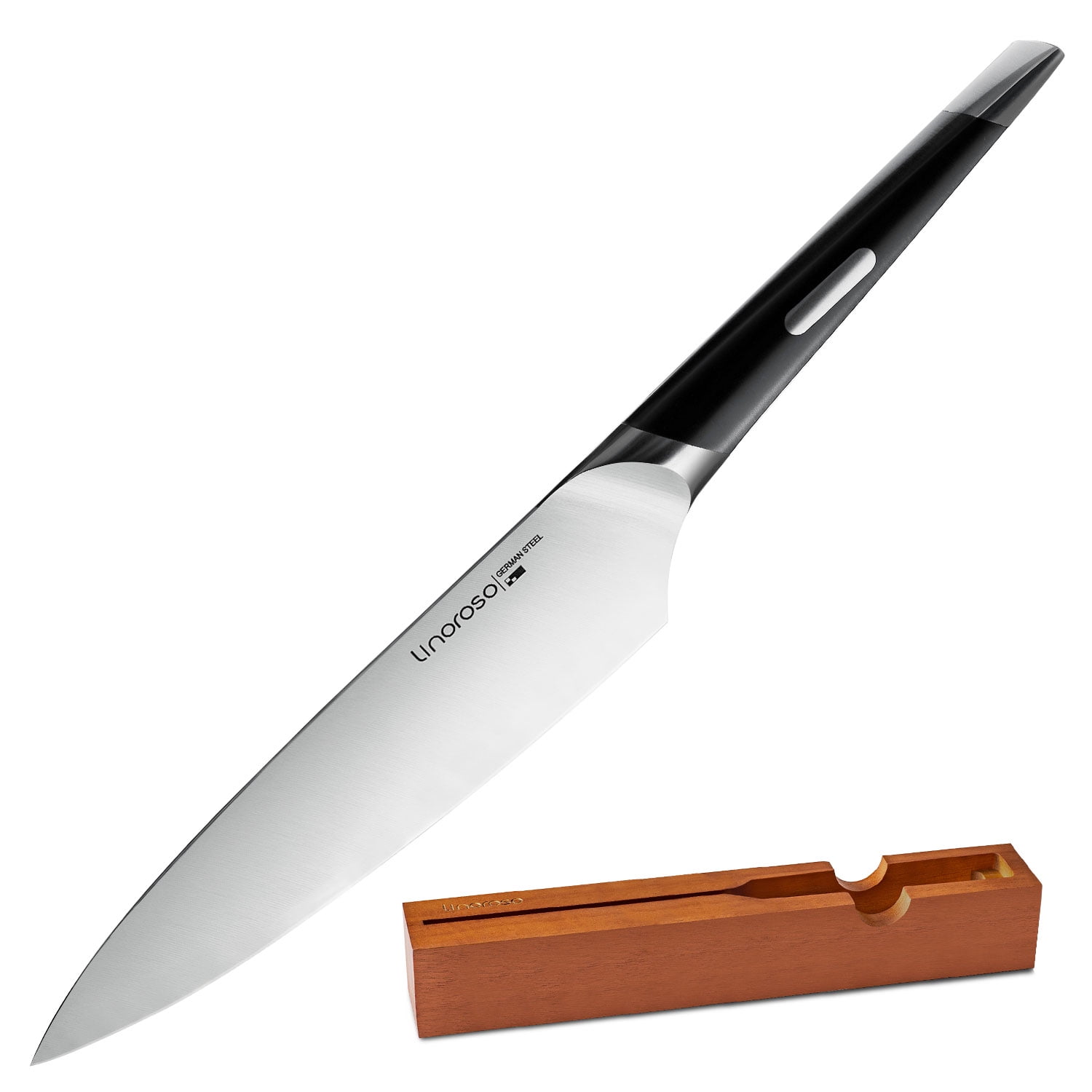Linoroso 7 inch Chef Knife, Precision Forged German High-Carbon ...