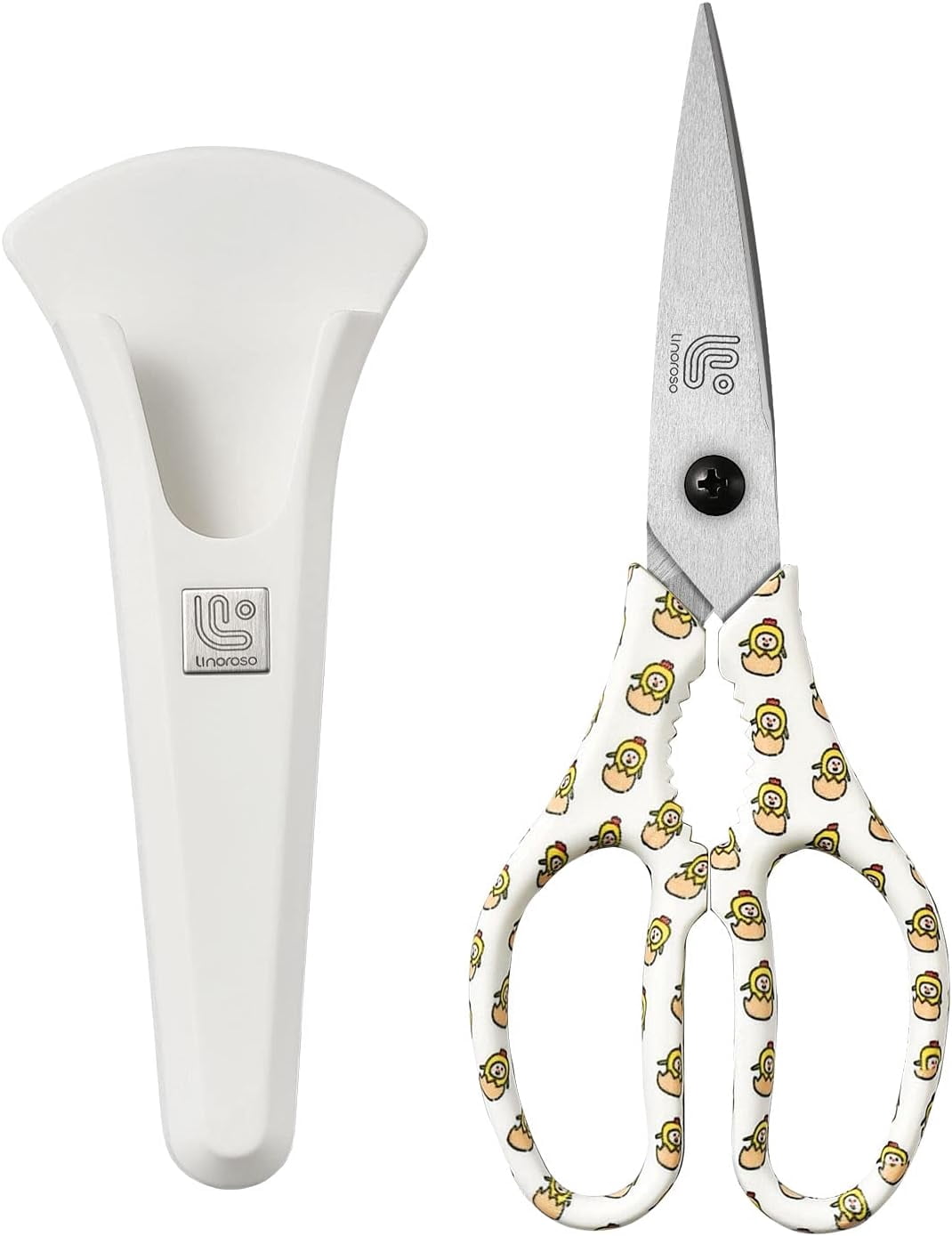 Linoroso Kitchen Scissors Heavy Duty Kitchen Shears with Magnetic ...