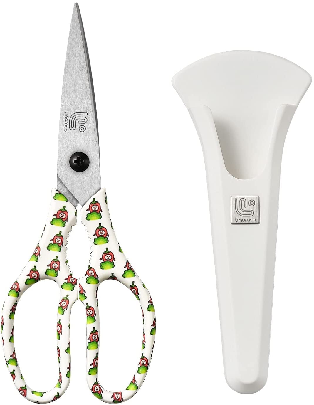 Linoroso Kitchen Scissors Heavy Duty Kitchen Shears with Magnetic ...