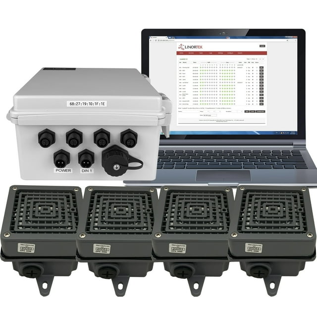 Linortek Netbell-4-4Buz TCP/IP Network Bell Controller with Four Extra Loud Buzzer for ...