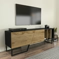 Linossa 60'' Modern TV Stand Wood Console Table Entertainment Unit with ...