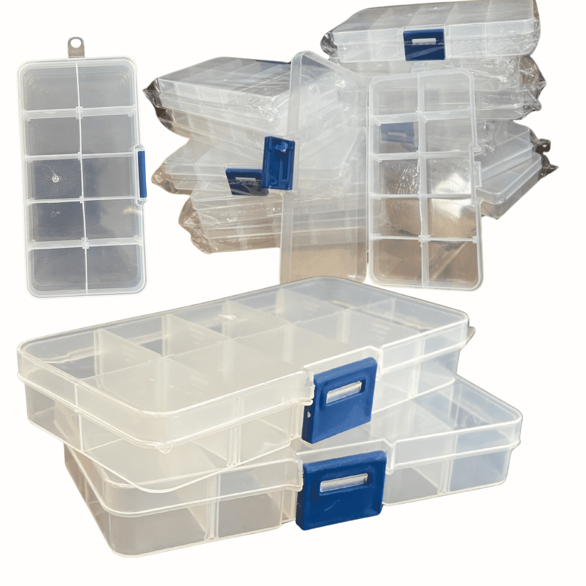 Plastic Bead Box, Pills Vitamins Clear Storage, Removable Dividers ...