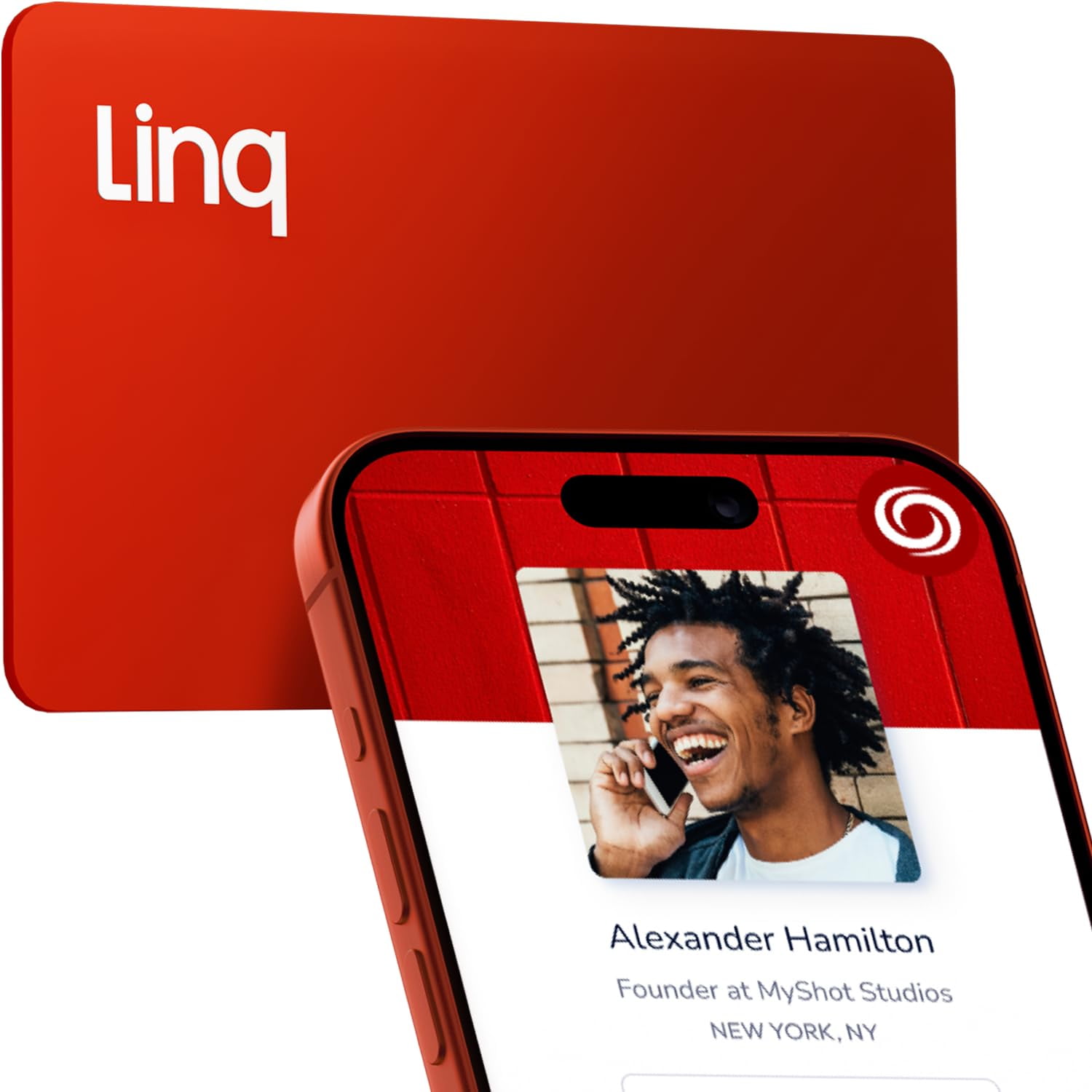 Linq Digital Business Card - Smart NFC Contact and Networking Card (Red ...
