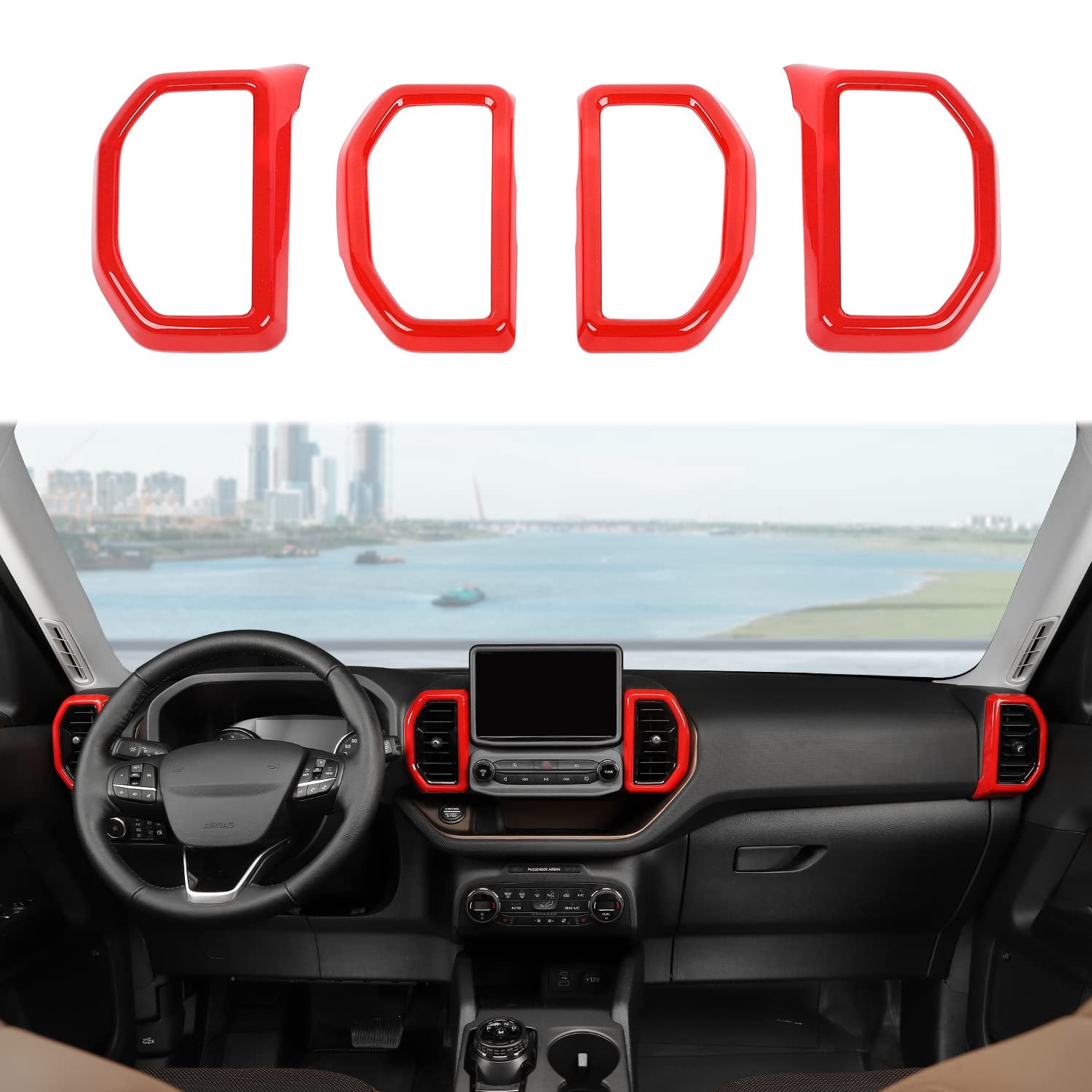 Linskip Dash Air Vents Trim Compatible with Ford Bronco Sport 2021 2022 ...