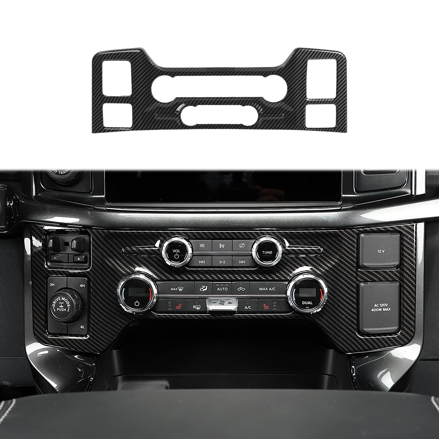 Linskip Interior Control Panel Trim for Ford F150 2021-2025, Center ...