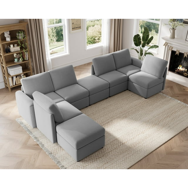 Linsy Home Oversized Modular Couch, Sectional Sofa with Storage ...