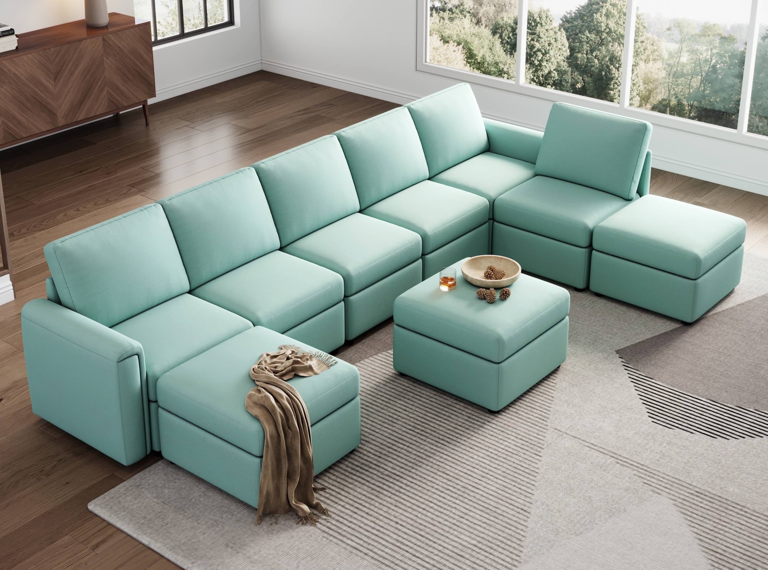 Linsy Home Modular Couch for Small Living Room, Big Storage Space ...