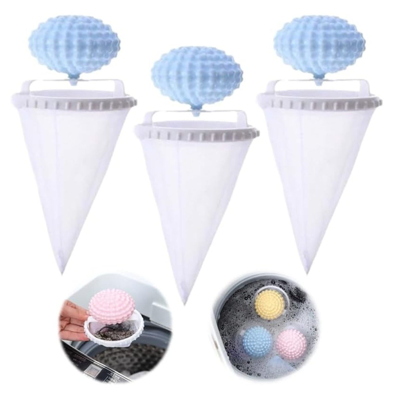 Lint Catcher for Laundry, 2024 Upgrade Floating Hair Filtering Mesh ...