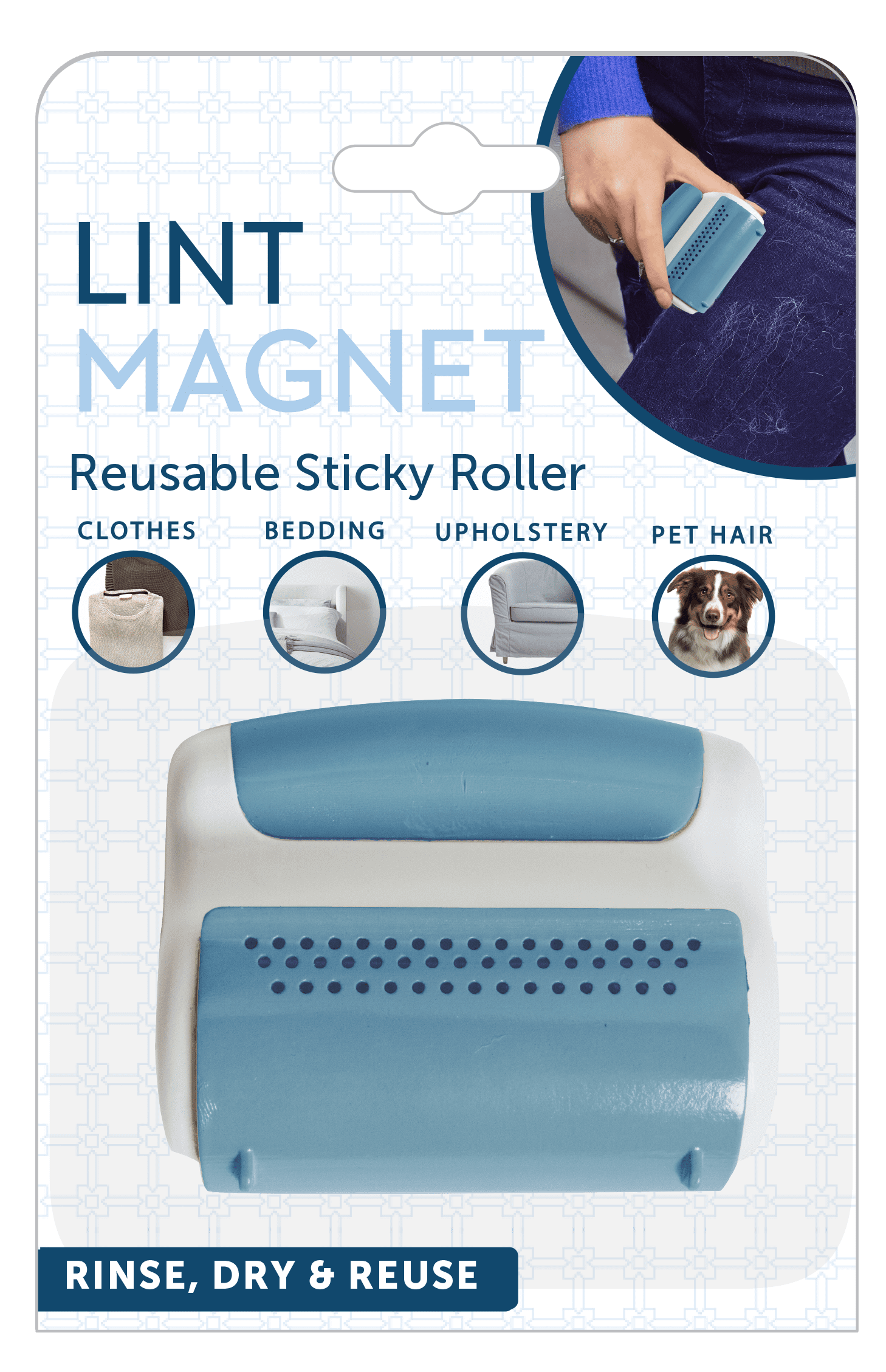Lint Magnet Reusable Sticky Roller - Walmart.com