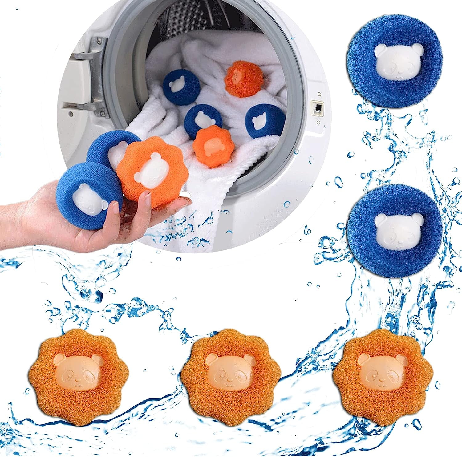 Lint Remover for Drum Washing Machine,Laundry Balls, Hair Fluff Catcher ...
